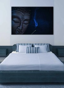 Obraz tvář Buddhy Blue Velikost (šířka x výška): 60x40 cm