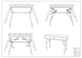 Nachově fialový konzolový stolek Mauro Ferretti Lille