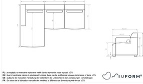 Světle šedá rohová pohovka (levý roh) Flex Felix – Miuform