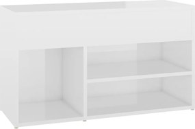 vidaXL Lavice s botníkem 80 x 30 x 45 cm dřevotříska [808748] Barva: Černá