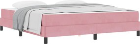 Postel s boxspringem s matrací Růžová 180 x 200 cm textil 3398712