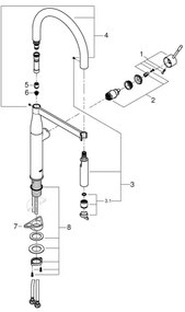 GROHE 30294DC0 - Dřezová baterie ESSENCE nerez