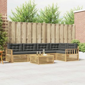 Venkovní pohovková souprava 6 ks Bílá a antracitová Polyester 3390517