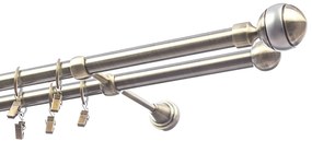 Garnýže kovová 19mm dvoutyčová mosaz Koule Olimp délka: 3,0m