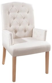 Designová židle s područkami Queen béžová