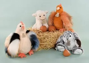 Doudou Histoire d´Ours Plyšová slepička béžová 20 cm / od 0 let
