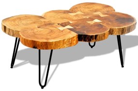 Konferenční stolek 35 cm 6 dřevěných koláčů sheeshamové dřevo - Default Title