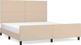 Rám postele s čelem cappuccino 180x200 cm umělá kůže 3125468
