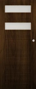 posuvné interiérové dveře do pouzdra SANTIAGO model 5 Průchozí rozměr: 70 x 197 cm, Orientace dveří: Levé dveře, Dekor: Ořech muškátový