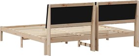 Rám postele s čelo Hnědá 200 x 200 cm Masivní borové dřevo 3394400