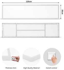 Brilagi - LED Koupelnové svítidlo FRAME LED/50W/230V 3000/4000/6000K 120x30 IP44