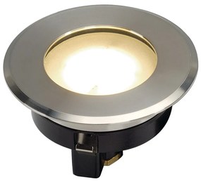 SLV 228412 Dasar Flat 80 ploché zápustné svítidlo do země LED 4,3W 3000K nerez, prům. 8cm, IP67