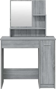 Toaletní stolek sada šedý sonoma 86,5 x 35 x 136 cm 3114153