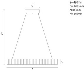 LED Stmívatelný lustr na lanku LED/75W/230V 3000-6500K pr. 49 cm + DO