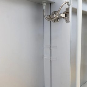 Mereo, Mereo Koupelnová galerka 60 cm, zrcadlová skříňka, stříbrná, MER-CN190