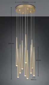 LED závěsné svítidlo ve zlaté barvě ø 30 cm Cala – Trio Select