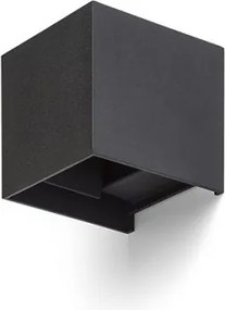 RED R13739 Svítidlo nástěnné TITO SQ DIMM černé 230V LED 2x3W IP65 3000K - RED - DESIGN RENDL