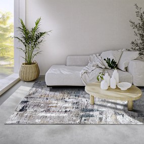 ELLE Decoration, Kusový koberec Imagination New 106038 Sapphire/Gold z kolekce Elle, 200x290, vícebarevná, ložnice