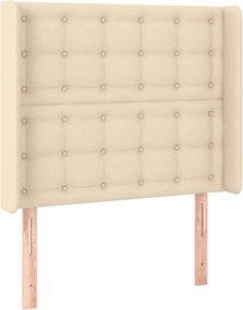 Čelo postele typu ušák krémové 83x16x118/128 cm textil 3119993