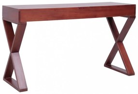 Psací stůl masivní mahagonové dřevo Dekorhome Hnědá