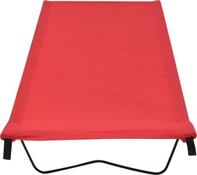 Kempingová postel 180 x 60 x 19 cm oxfordská látka ocel červená 312480
