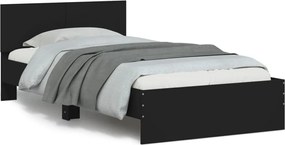 vidaXL Rám postele s čelem 100 x 200 cm kompozitní dřevo [838618] Barva: Betonová šedá