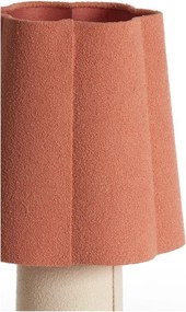 Stolní lampa v lososové barvě/krémová s textilním stínidlem (výška 50 cm) Musaby – Light &amp; Living