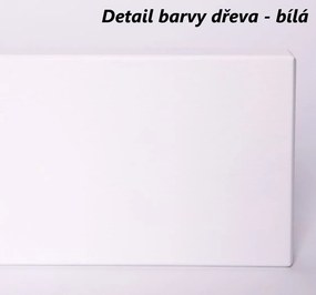 Dětská Montessori postel z masivu borovice BETTY - 160x80 cm - BÍLÁ