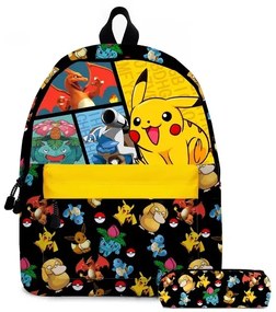 2-dílný set ŠKOLNÍ BATOH + PENÁL na motivy oblíbených postaviček "Pokémon" Barva: sada 2 ks - 6
