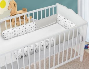 Bellatex Mantinel do dětské postýlky - VÁLEC Šedá,Bílá 12x240 cm, (průměr)