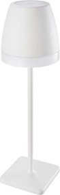 NV 9223401 Venkovní stolní lampa COLT bílý litý hliník a akryl LED 2W 3000K IP54 62st. 5V DC vypínač na těle USB kabel stmívatelné - NOVA LUCE