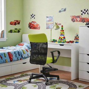 Dětská židle Neoseat MONKEY s podnoží — látka, černá / světle zelená