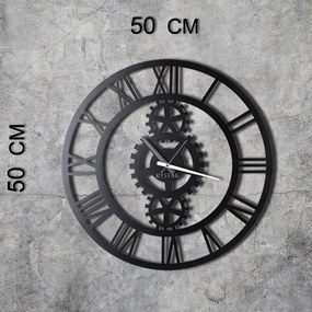 Dekorativní nástěnné hodiny Gear 50 cm černé