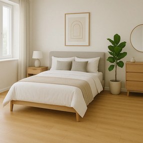 AKCIA: 335x370 cm PVC podlaha - lino AladinTex 150 French Oak grey beige, šíře, béžová, pena, detská izba, Tarkett