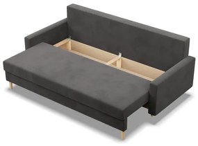 Třímístná rozkládací sedačka BLANK Comfort šedá