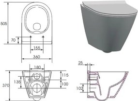 CERSANIT - WC MÍSA CITY OVAL NEW CLEANON K35-025