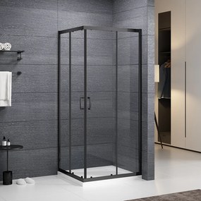 Čtvercový sprchový kout s posuvnými dveřmi SUNDIS BLACK ND01-4320-05