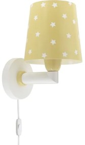 Dalber 82219A - Dětské nástěnné svítidlo STAR LIGHT 1xE27/60W/230V žlutá