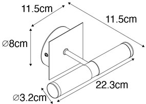 Moderní nástěnná lampa do koupelny zlatá IP44 2-světlo - Bath