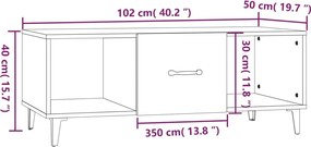 vidaXL Konferenční stolek 102x50x40 cm kompozitní dřevo [812699] Barva: kouřový dub