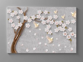 Liox Abstraktní obraz strom s květy Rozměr: 150 x 100 cm