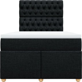 Box spring postel s matrací černá 120x200 cm textil 3293556