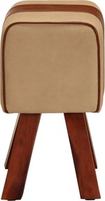 Lavice gymnastický kůň 38 cm hnědá pravá kůže a mangovník 320787