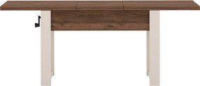 Rozkládací polohovací konferenční stolek HOGO 3v1 | 120-157x62,5-74,5x67 cm | síla horní desky 32 mm | ořech/nohy kašmír