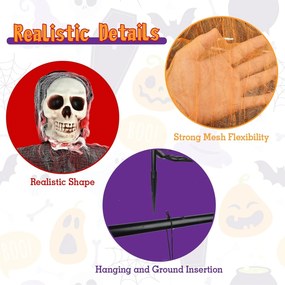 Halloween dekorace závěsný kostlivec 65cm 3kusy