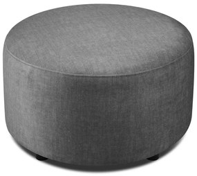 Šedý sametový puf Mazzini Sofas Debbie, ø 68 cm