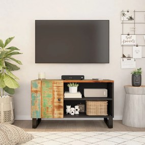TV skříňka 80x33x46 cm masivní recyklované a kompozitní dřevo - Default Title