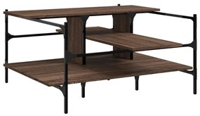 Konferenční stolek hnědý 100x100x48,5 cm kompozitní dřevo - Default Title