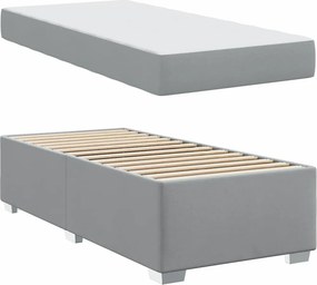 Rám postele s matrací Světle šedá 90 x 200 cm textil 3399159