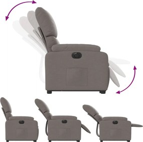 Elektrické zvedací polohovací křeslo taupe textil 3204856
